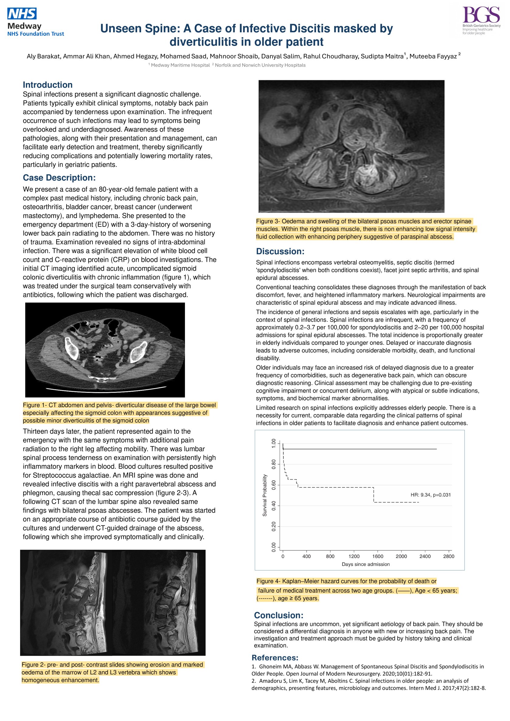 Unseen Spine: A Case of Infective Discitis masked by diverticulitis in older patient | British ...